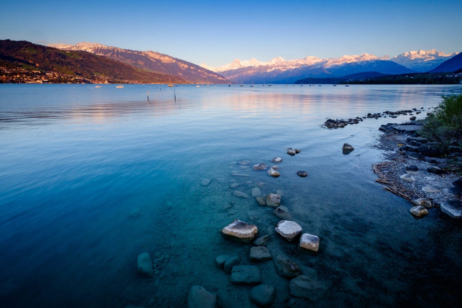 Gwatt lake shore, Thun